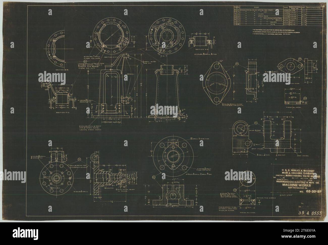 USS Henley (DD-39)- Main & Cruising Turbines Maneuvering Valve Lagging ...