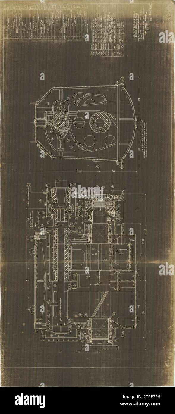 USS Henley (DD-39)- Marine Reduction Gear- Sectional Assembly Stock ...