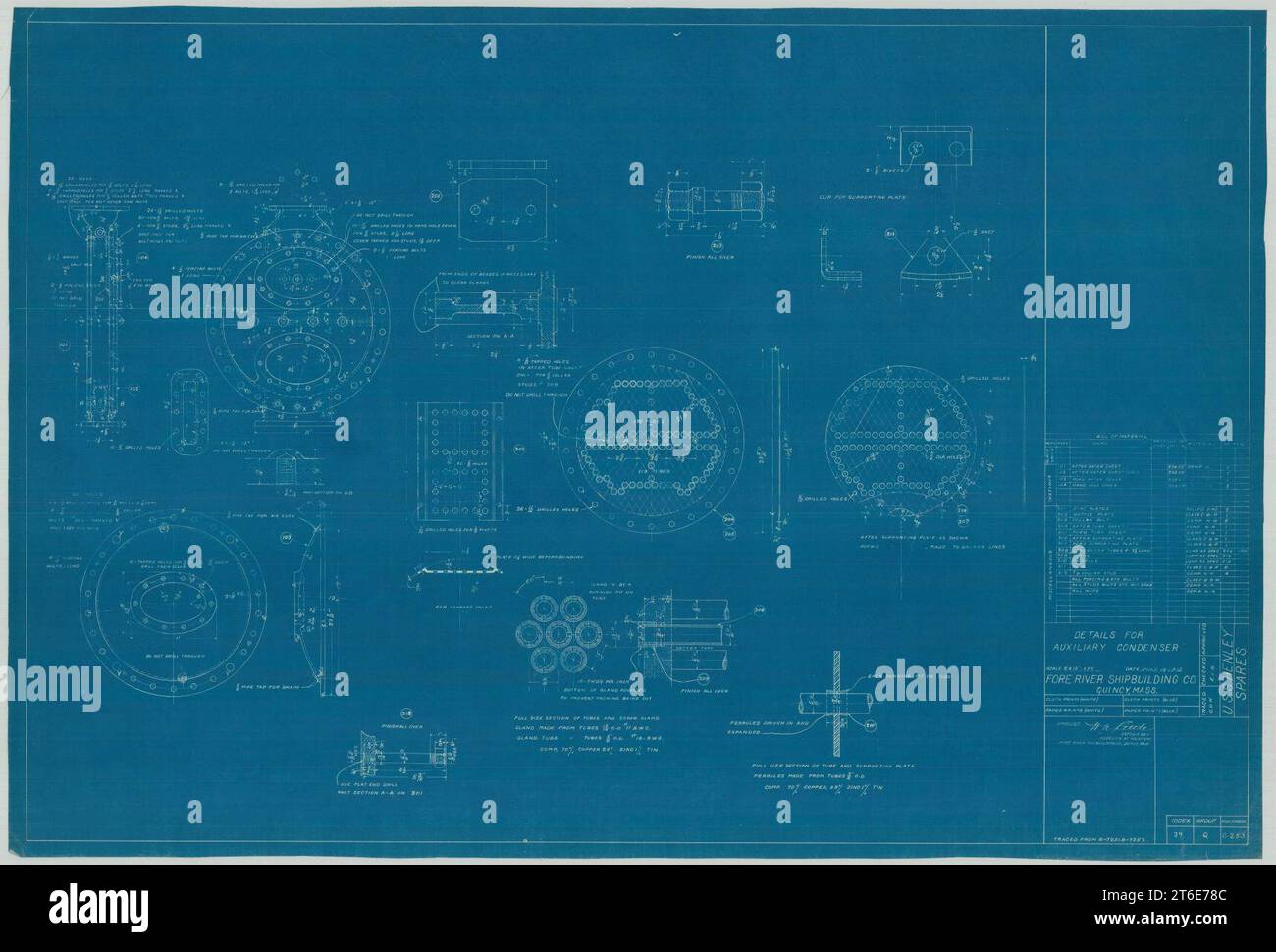 USS Henley (DD-39)- Wheel - Shaft and Bucket Diagram for 24'' Blower ...
