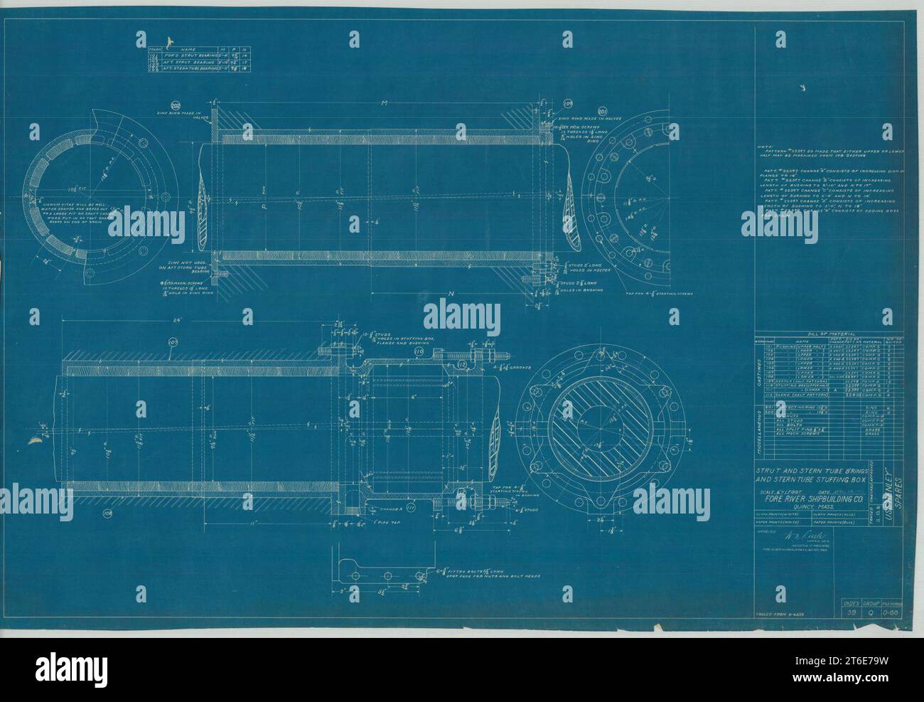 USS Henley (DD-39)- Strut and Stern Tube B'rings and Stern Tube ...