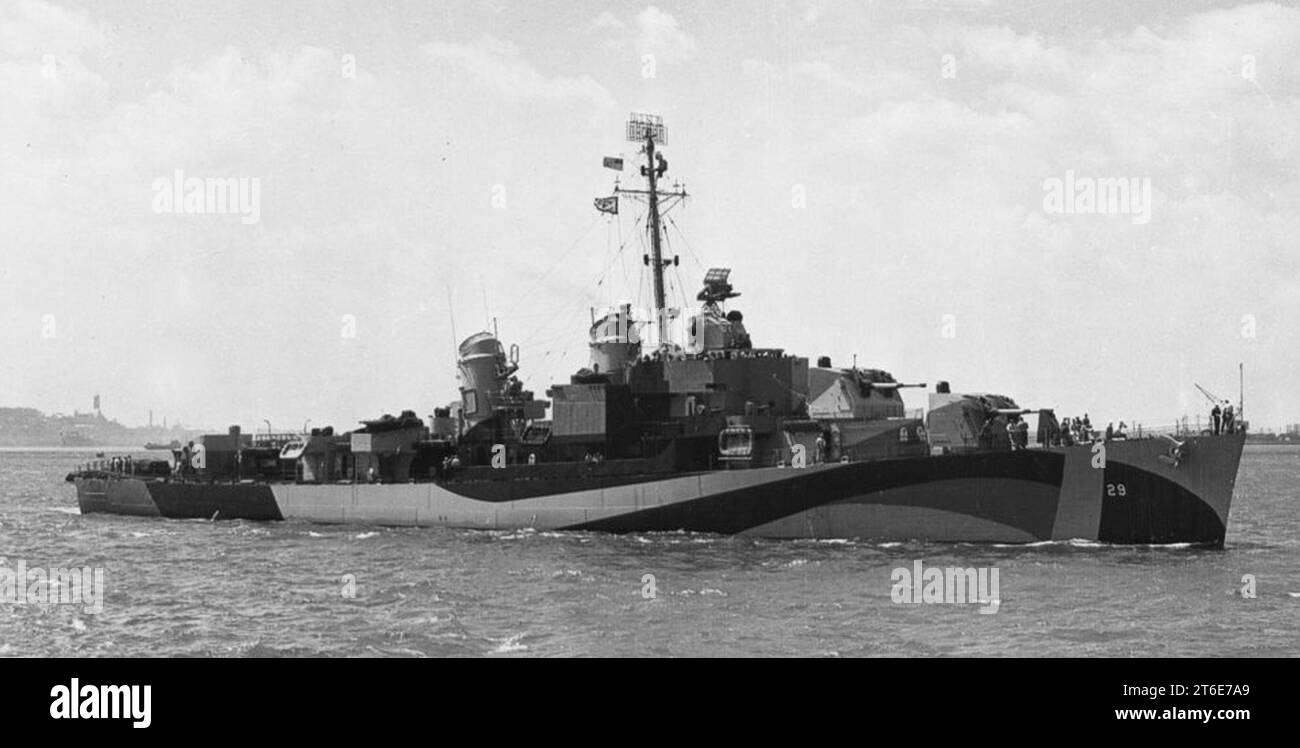USS Henry A. Wiley (DM-29) underway off Staten Island on 30 August 1944 ...