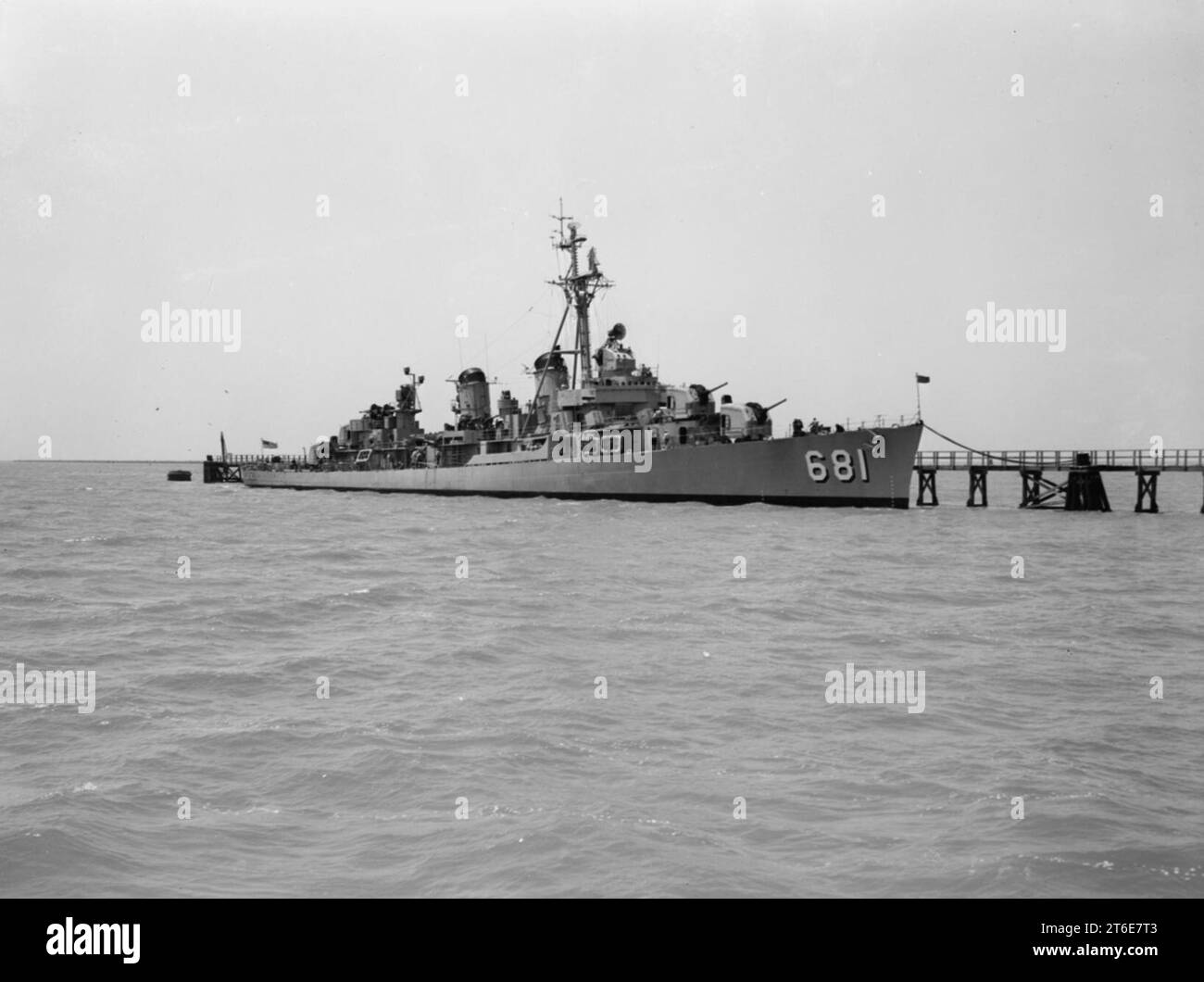 USS Hopewell (DD-681) at the Mare Island Naval Shipyard on 4 June 1952 ...