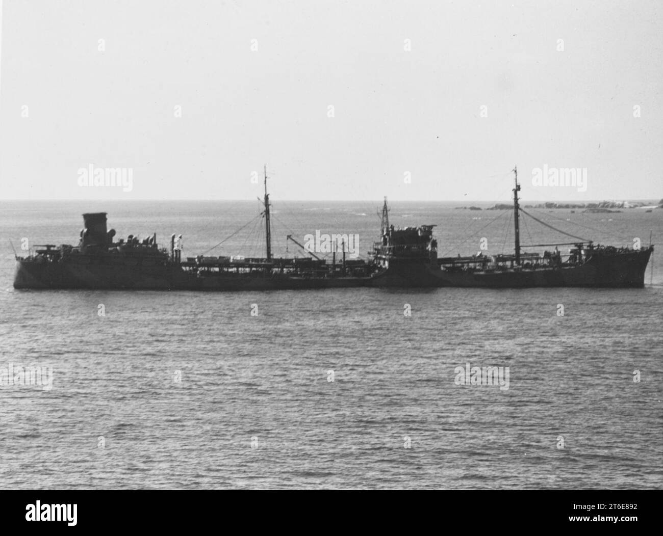 USS Housatonic (AO-35) at anchor in early 1942 Stock Photo - Alamy