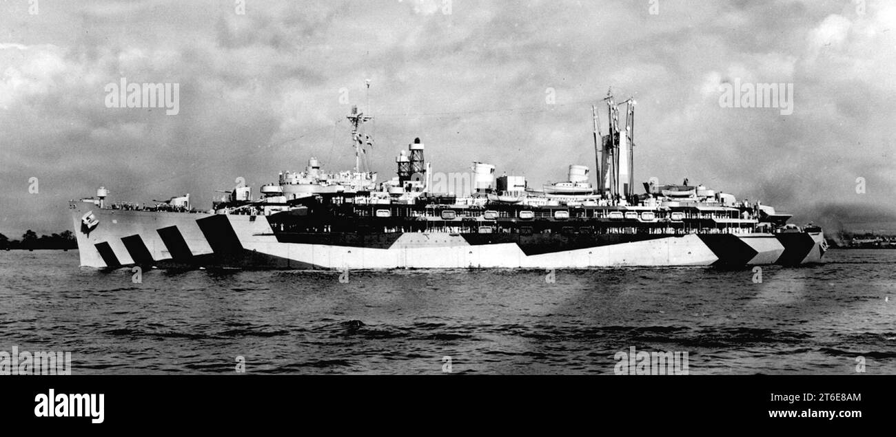 USS Howard W. Gilmore (AS-16) underway in Subic Bay, Phillippines, on ...