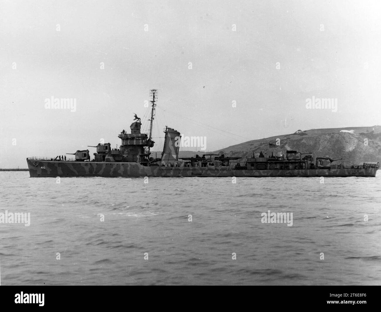 USS Hughes (DD-410) off the Mare Island Naval Shipyard, California (USA ...