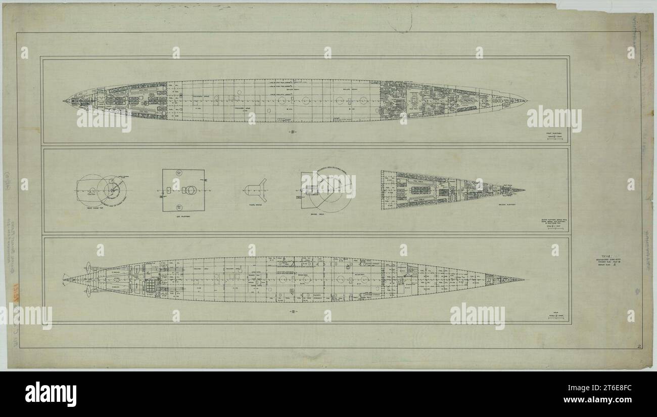 USS Humphreys (DD-236)- First Platform; Second Platform, Bridge Deck ...