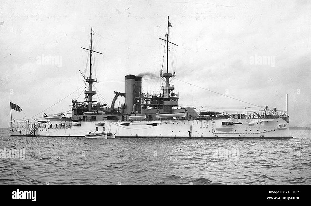 USS Illinois BB-7 Stock Photo - Alamy