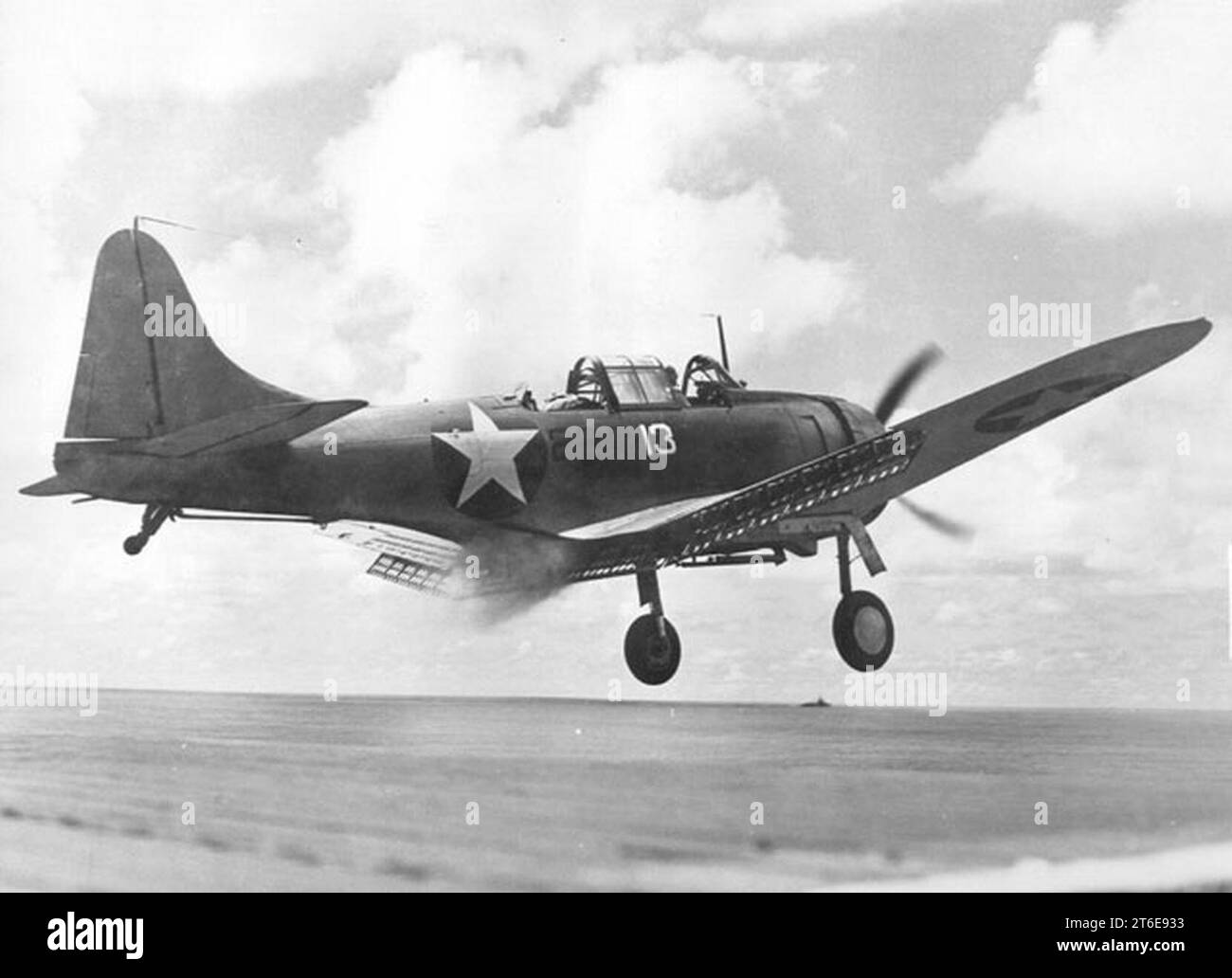 USS Independence CVL-22 SBD launch 1943 Stock Photo - Alamy
