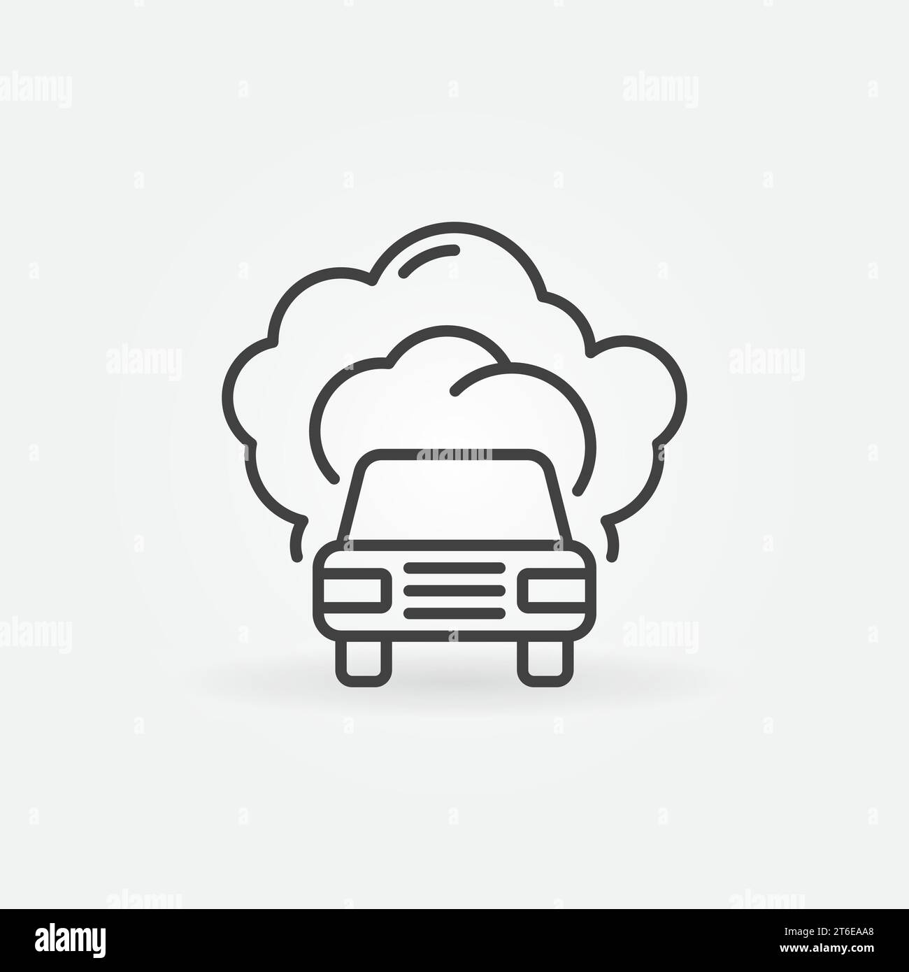 Car Exhaust Smoke outline vector concept icon or design element Stock ...