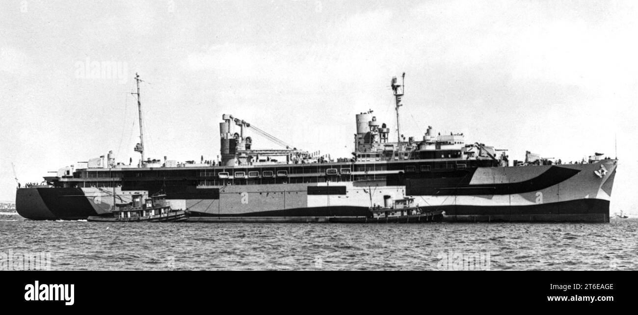 USS Jason (ARH-1) in Puget Sound, Washington (USA), on 10 June 1944 (BS ...