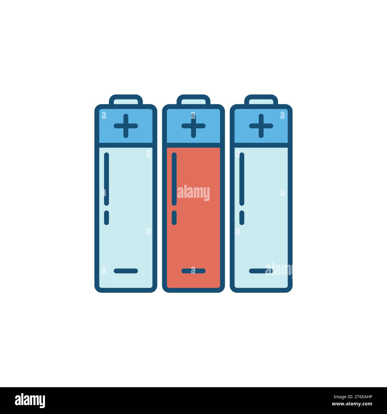 Batteries Pollution vector concept modern icon or design element Stock ...