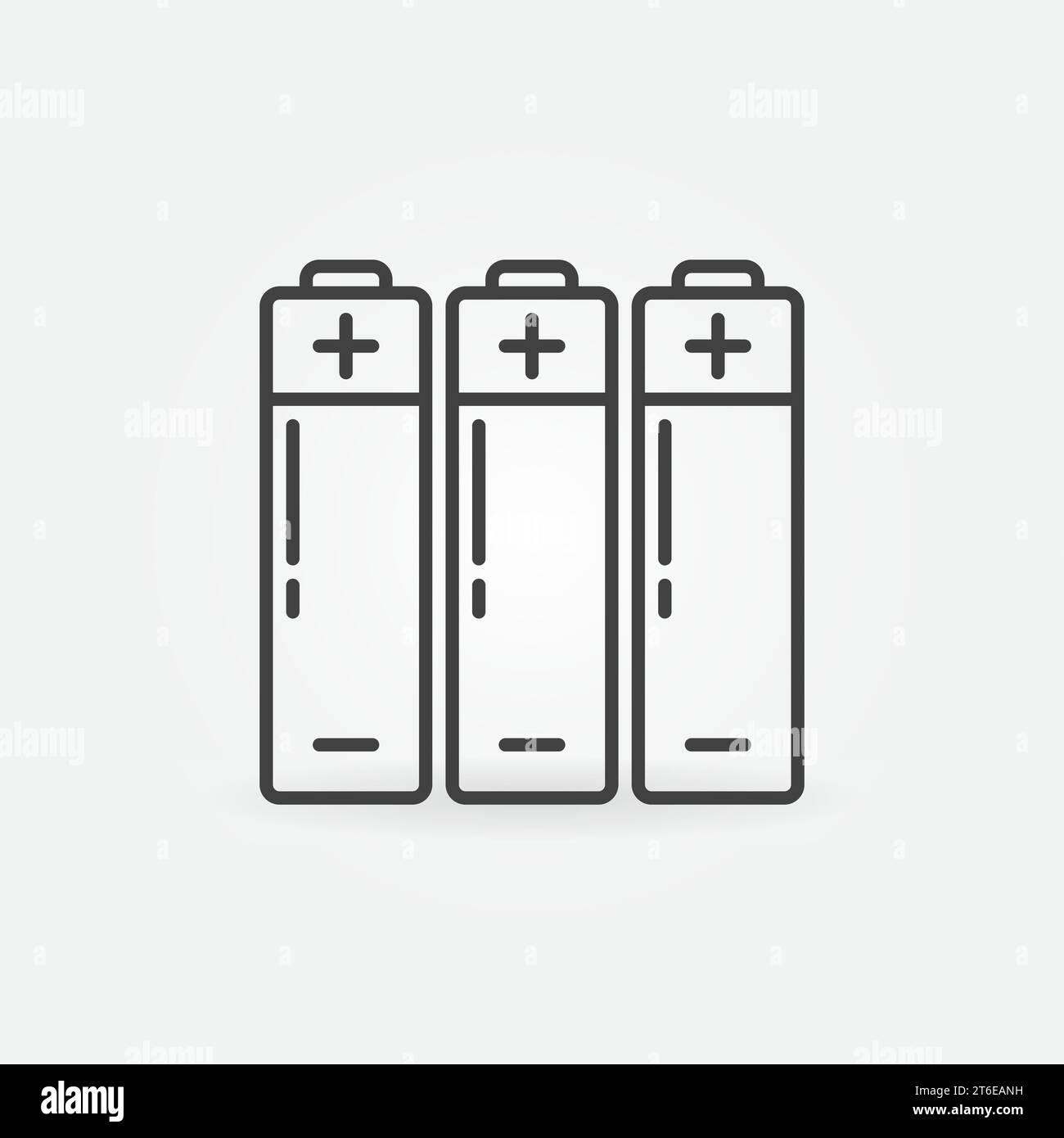 Batteries Pollution vector concept icon or symbol in thin line style ...