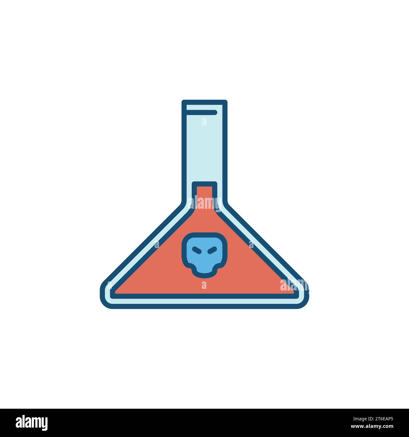 Chemical Pollution vector Chemistry Flask Science concept colored icon ...