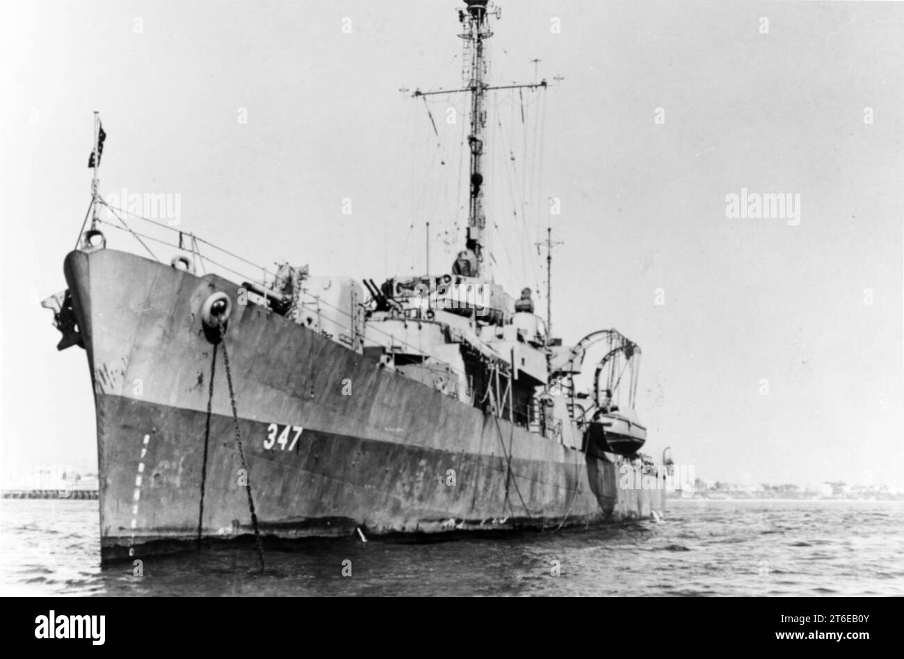 USS Jesse Rutherford (DE-347) at anchor, circa in 1945 Stock Photo - Alamy