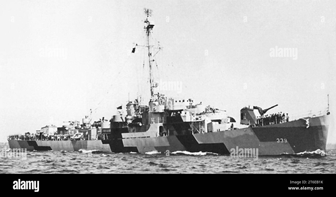 USS John C. Butler (DE-339) underway at sea, circa in 1944 Stock Photo ...