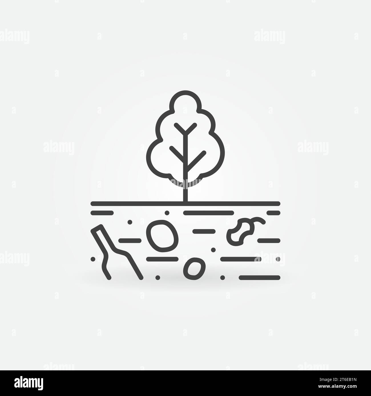 Land Pollution Vector Concept Icon Or Sign In Outline Style Stock Vector Image And Art Alamy