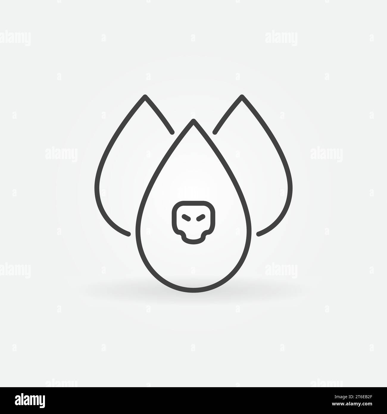 Dirty Dangerous Water outline vector concept icon or design element ...