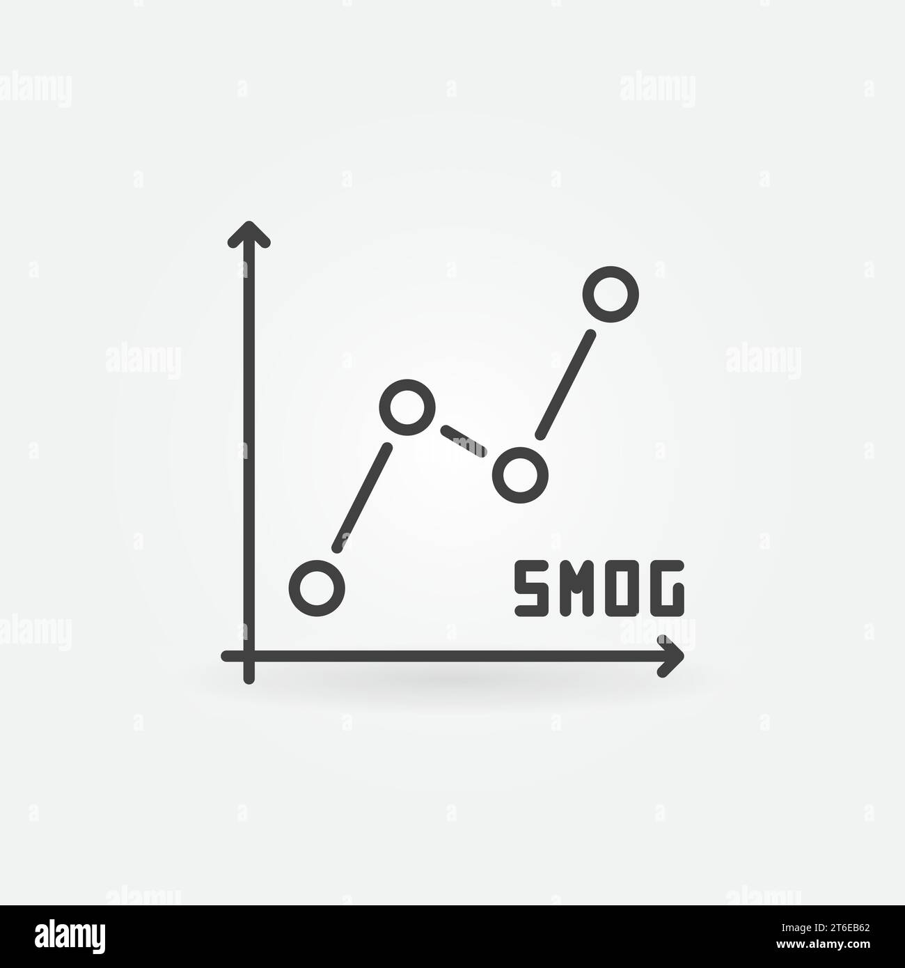 Smog Graph outline vector concept icon or design element Stock Vector ...
