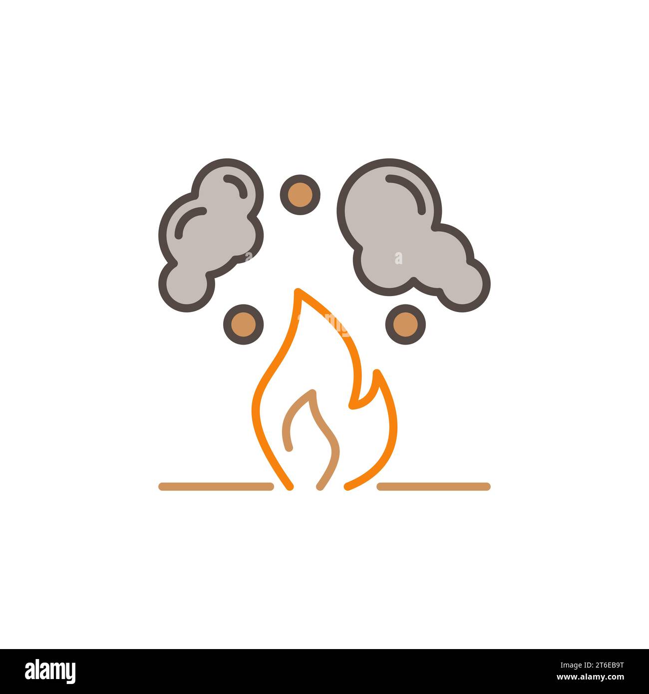 Fire and Smoke vector concept colored icon or symbol Stock Vector Image ...