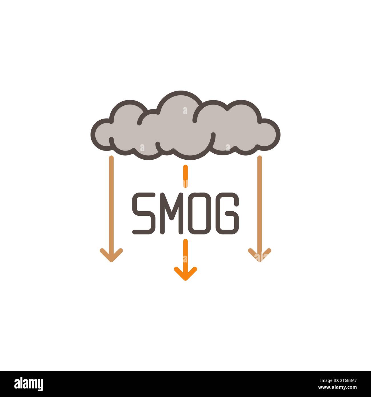 Smog Cloud and Arrows vector concept modern icon or symbol Stock Vector ...