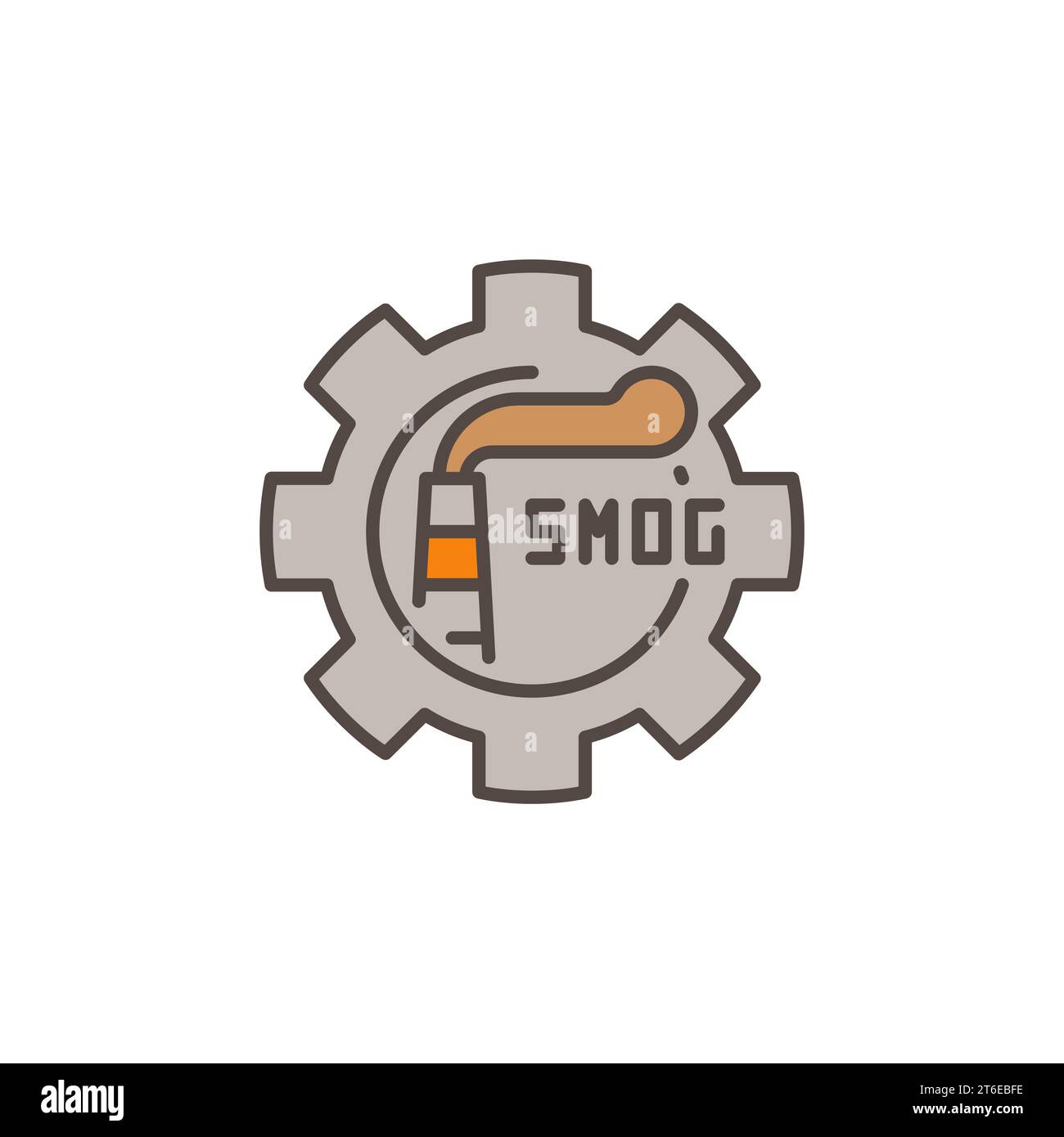 Smog Cog Wheel vector concept colored icon or symbol Stock Vector Image ...