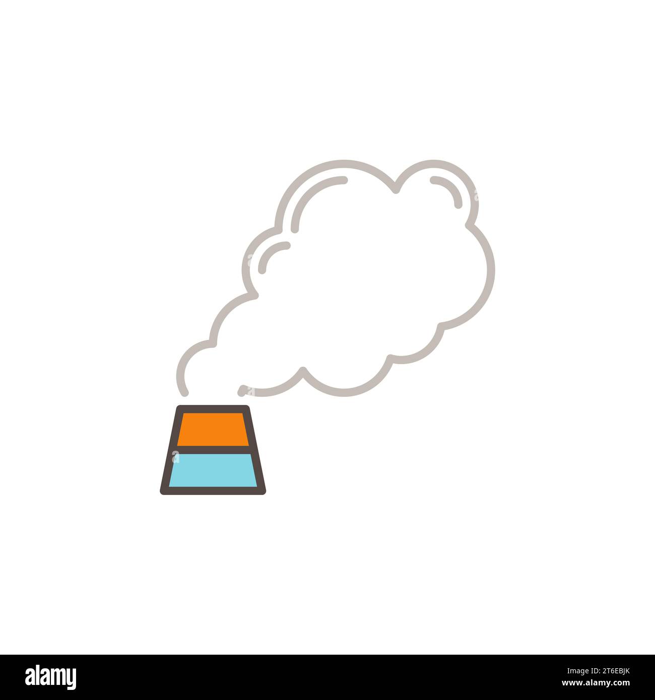 Factory Smoke vector Air Pollution concept colored icon or symbol Stock ...