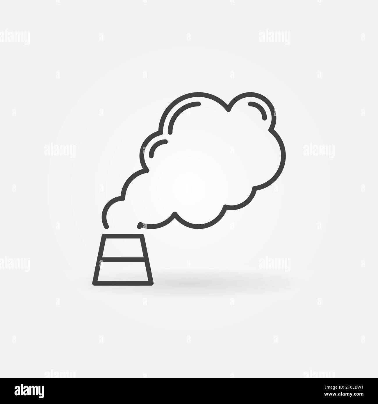 Factory Smoke linear vector Air Pollution concept icon or logo element ...