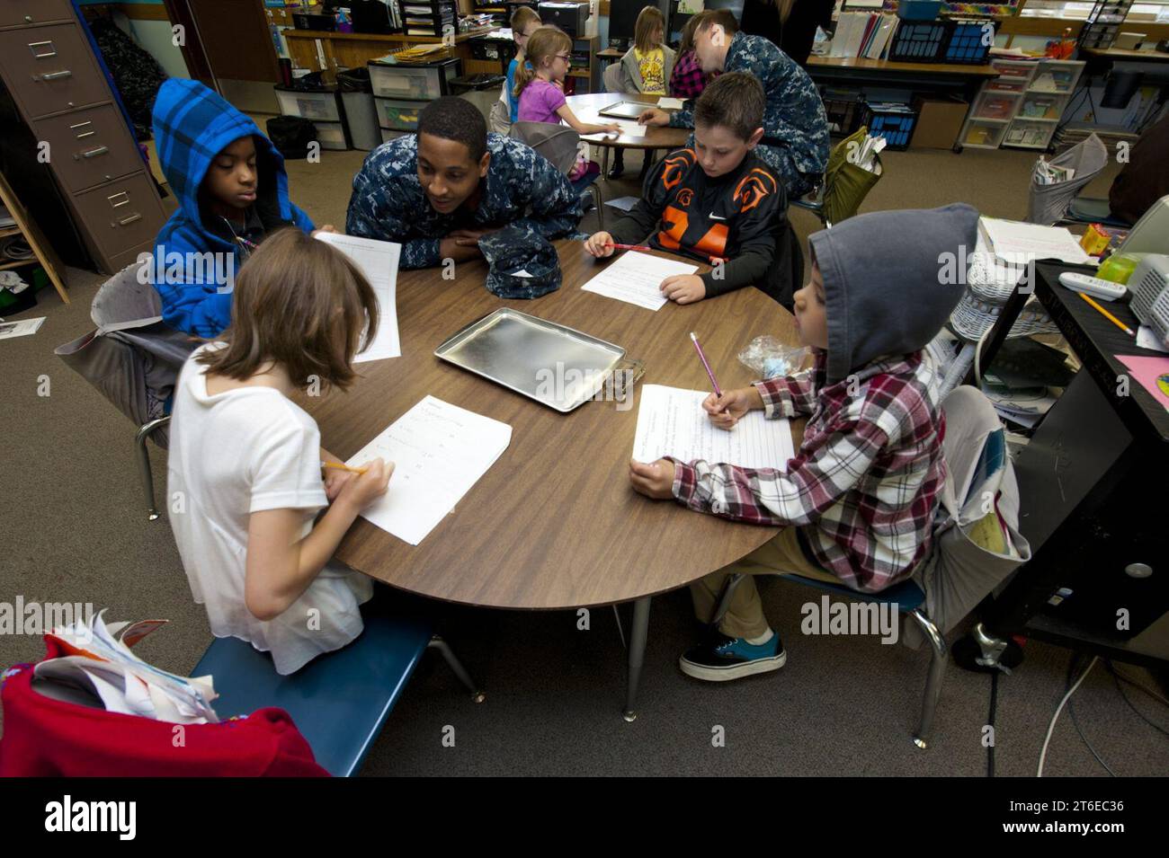 USS John C. Stennis sailors perform community service at school 120607 ...