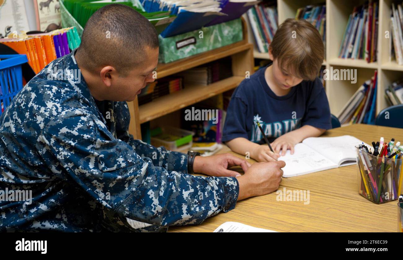 USS John C. Stennis sailors perform community service at school 120607 ...