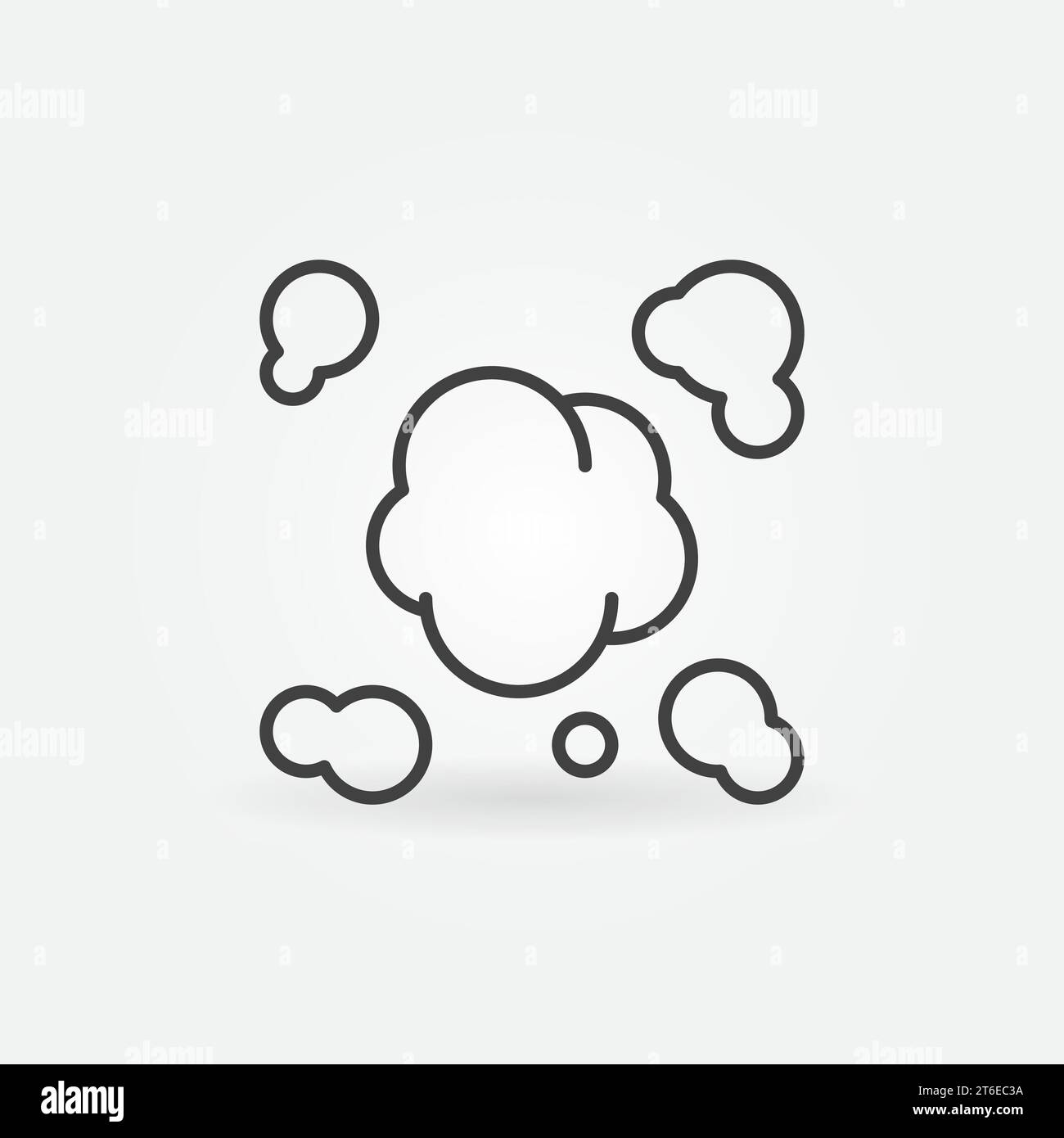 Dust or Smog vector thin line concept icon or design element Stock ...