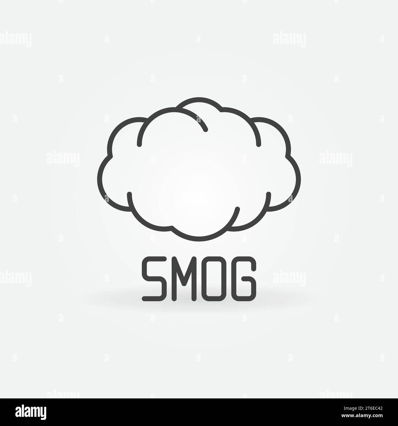 Smog or Smoke Fog vector concept icon or symbol in thin line style ...