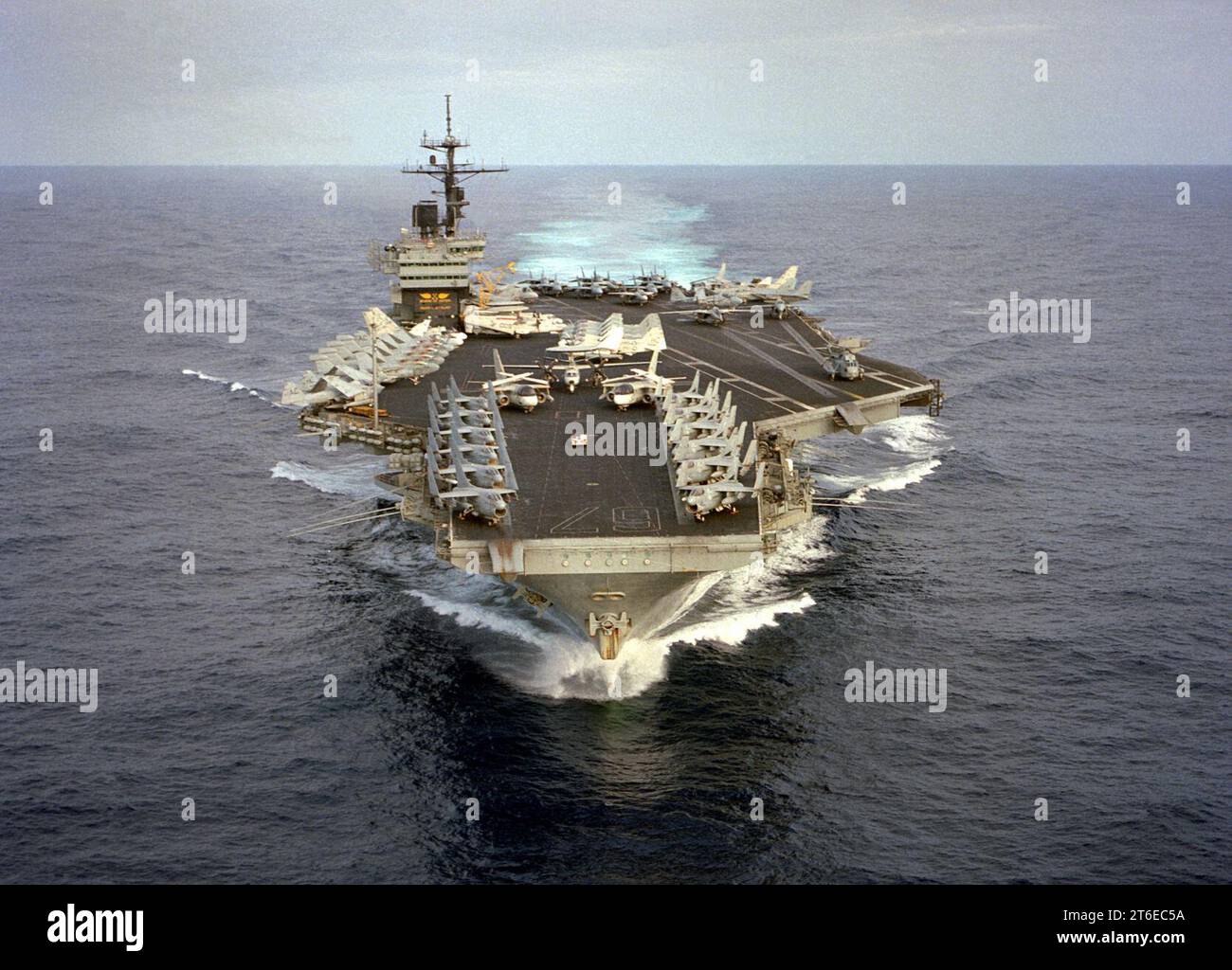 USS John F. Kennedy (CV-67) bow view in 1991 Stock Photo - Alamy