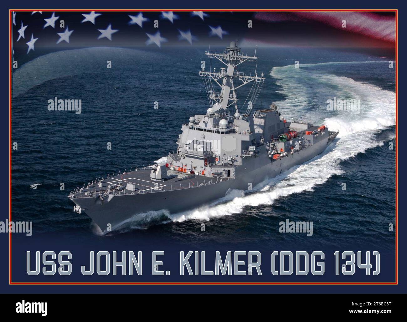 USS John E. Kilmer (DDG-134) artist depiction Stock Photo - Alamy