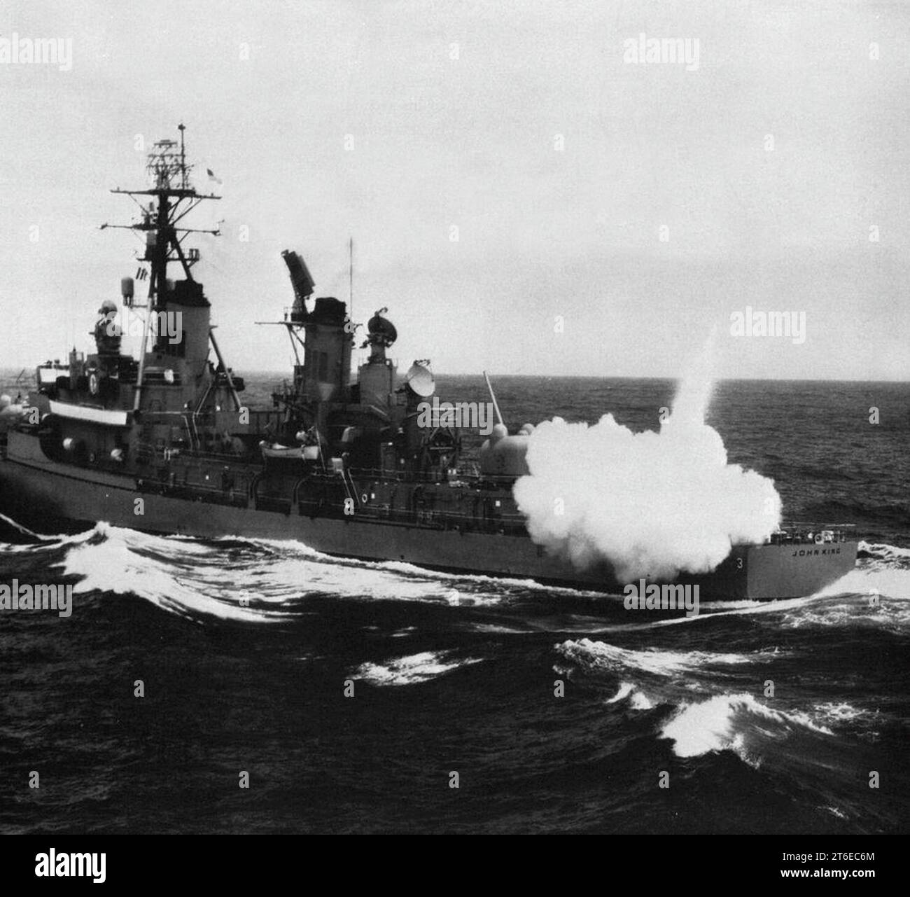 USS John King (DDG-3) launches a RIM-24 Tartar missile, circa in 1964 ...