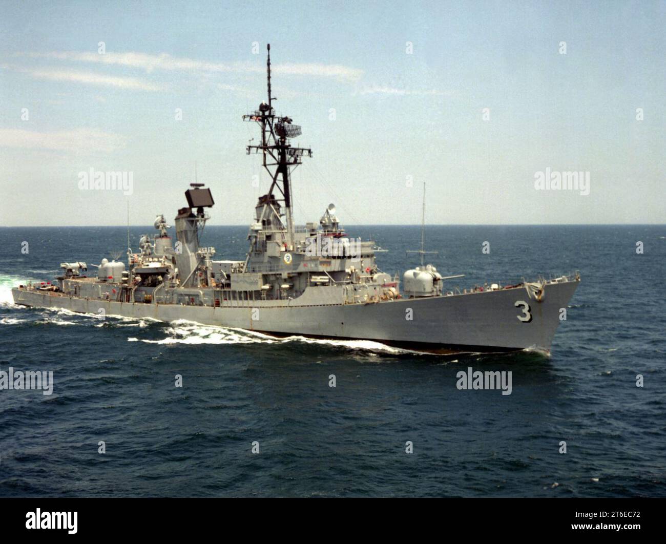 USS John King (DDG-3) underway in the Atlantic Ocean, in 1983 (6439746 ...
