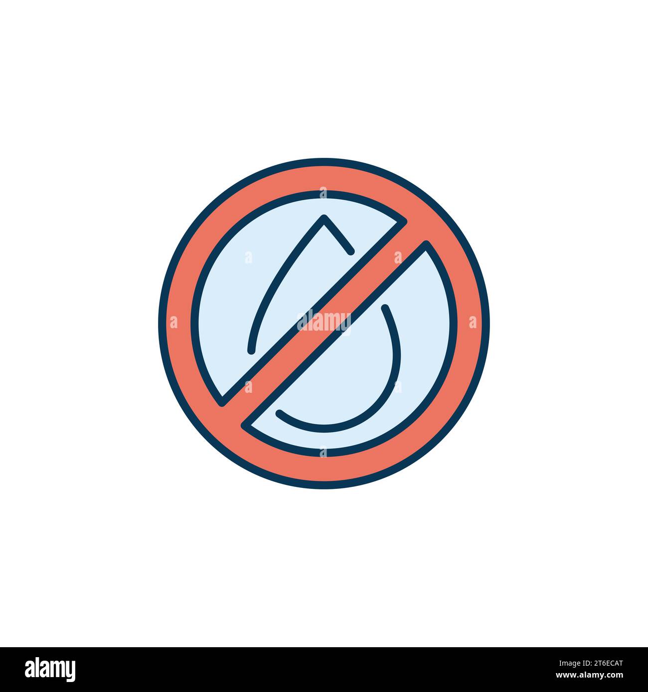 Water Ban modern icon - Vector Water Drop Forbidden concept colored ...