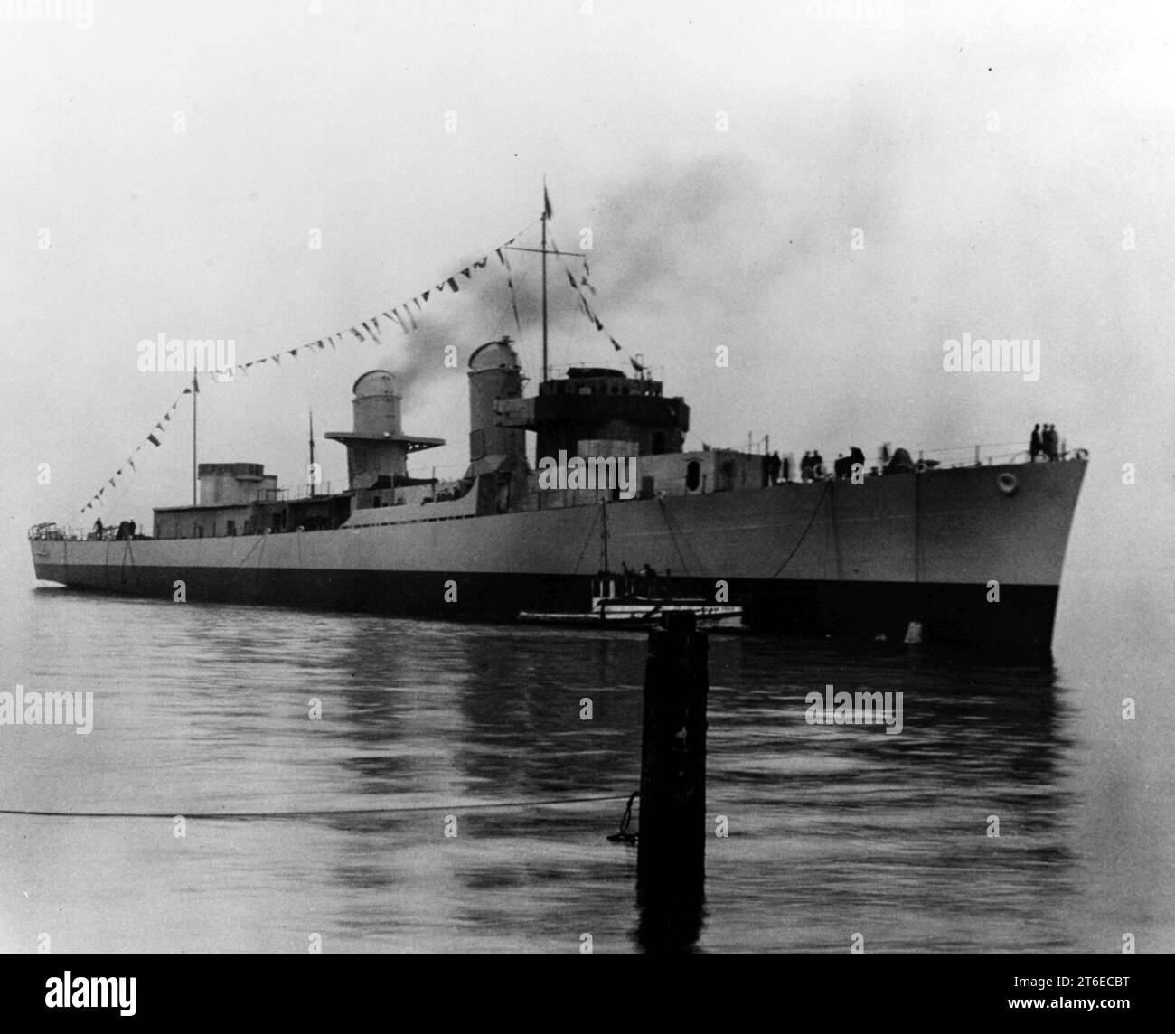 USS Johnston (DD-557) shortly after launching at Seattle-Tacoma ...
