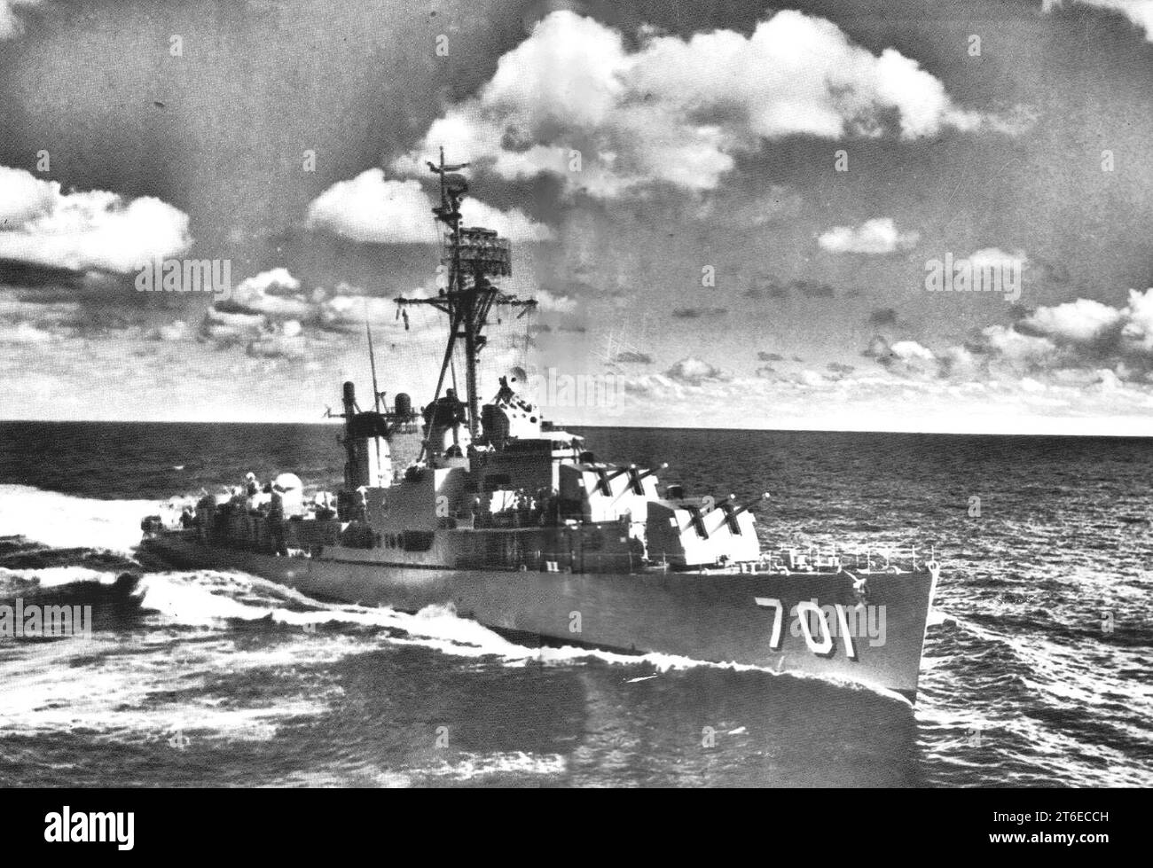 USS John W. Weeks (DD-701) underway at sea in the 1960s Stock Photo - Alamy