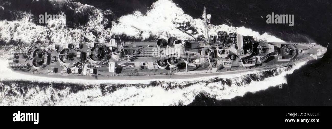 USS Jordan (DE-204) underway in the Atlantic Ocean on 3 May 1944 Stock ...