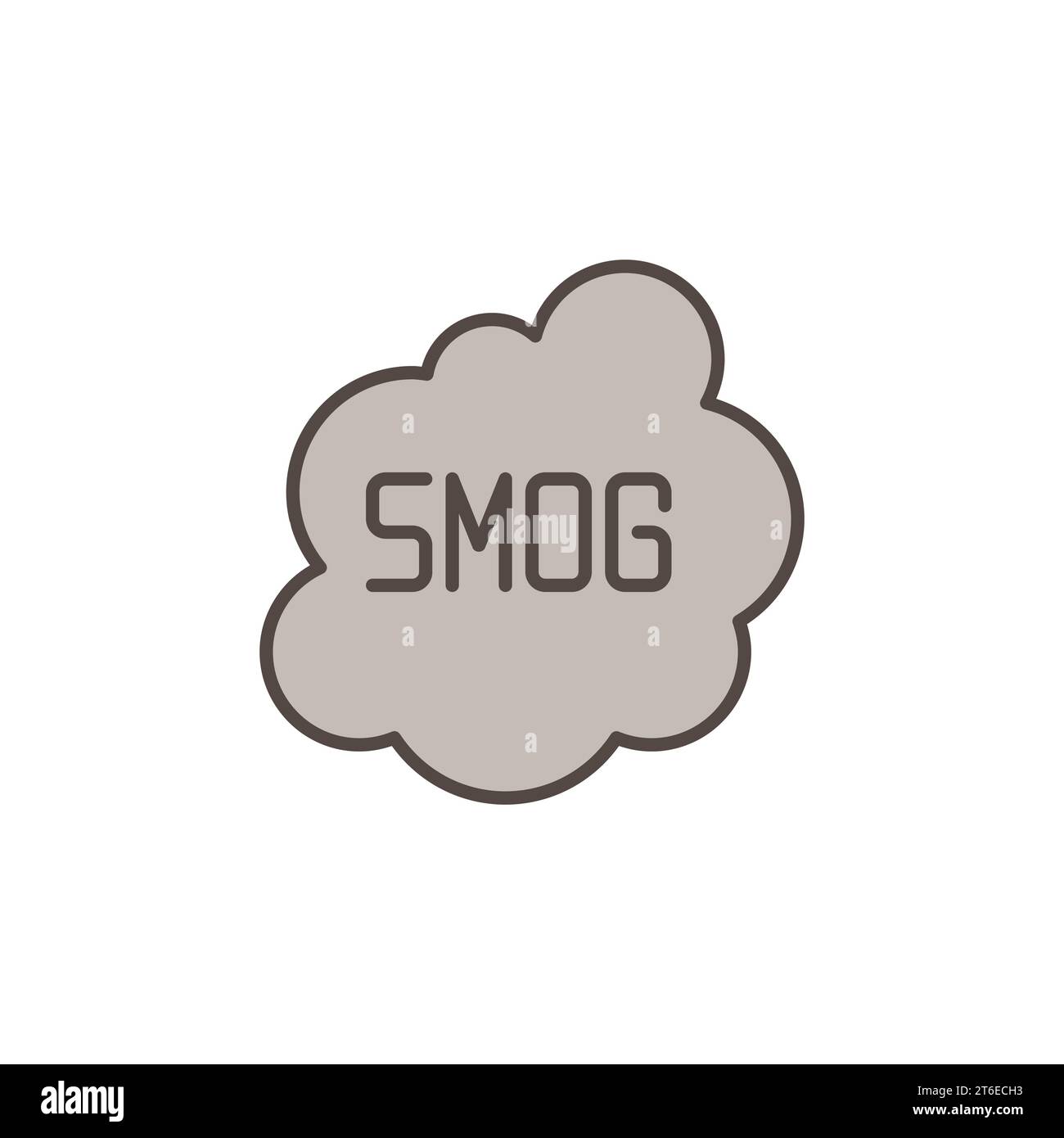 Smog or Smoke Fog vector concept modern icon or design element Stock ...