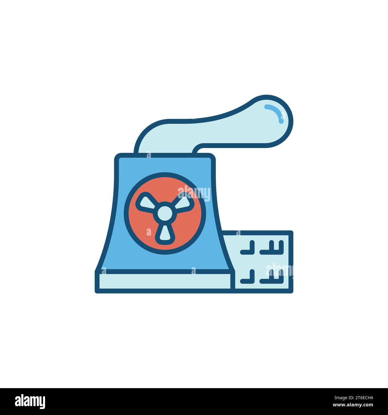 Nuclear Pollution vector Radioactive Contamination concept colored icon ...