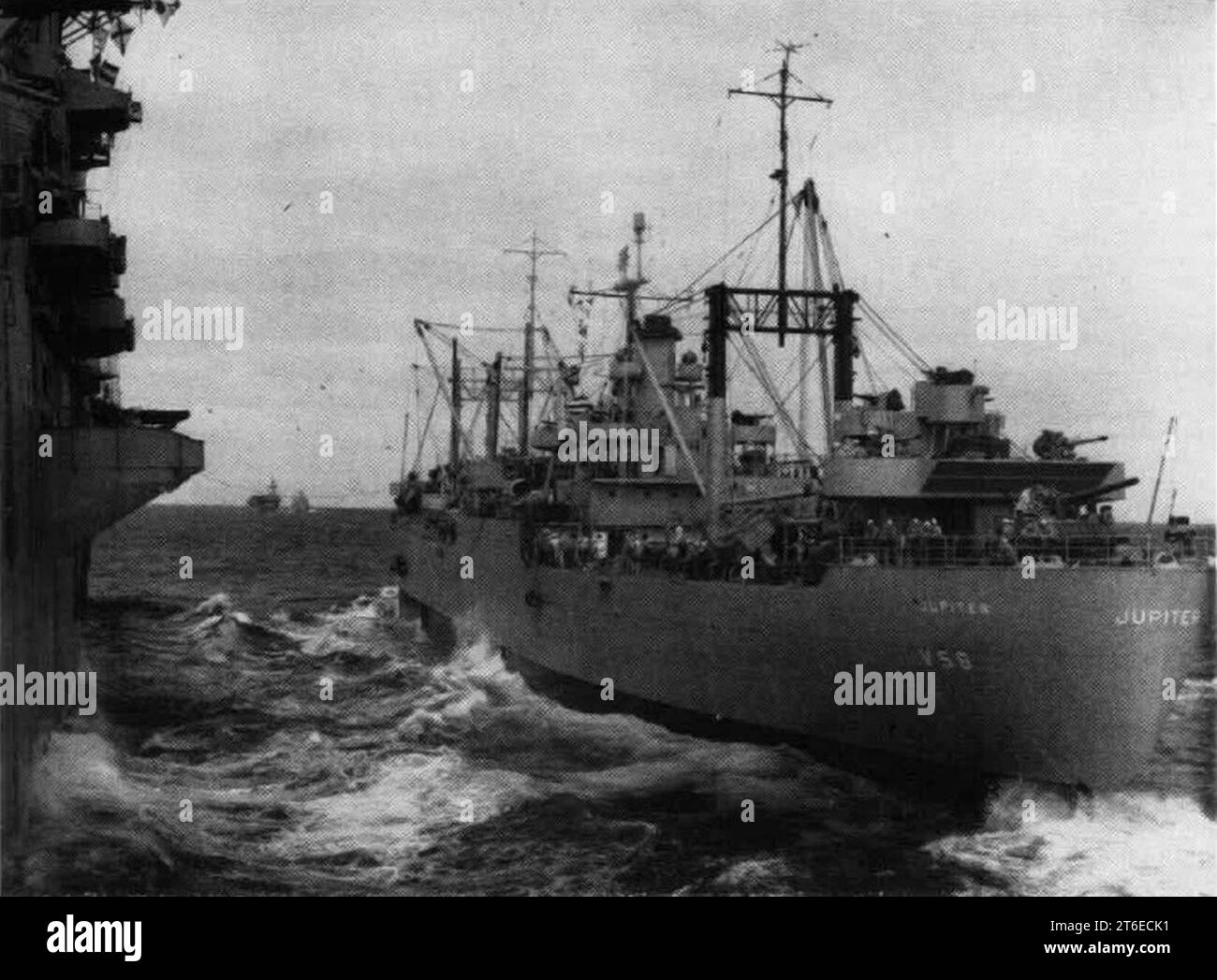 USS Jupiter (AVS-8) from CV-31 off Korea 1951 Stock Photo - Alamy
