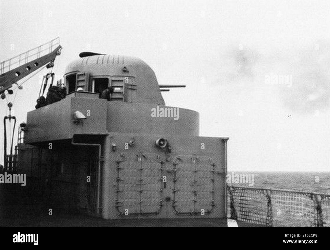 USS Kalamazoo (AOR-6) fires its aft 76 mm guns, 25 September 1976 Stock ...