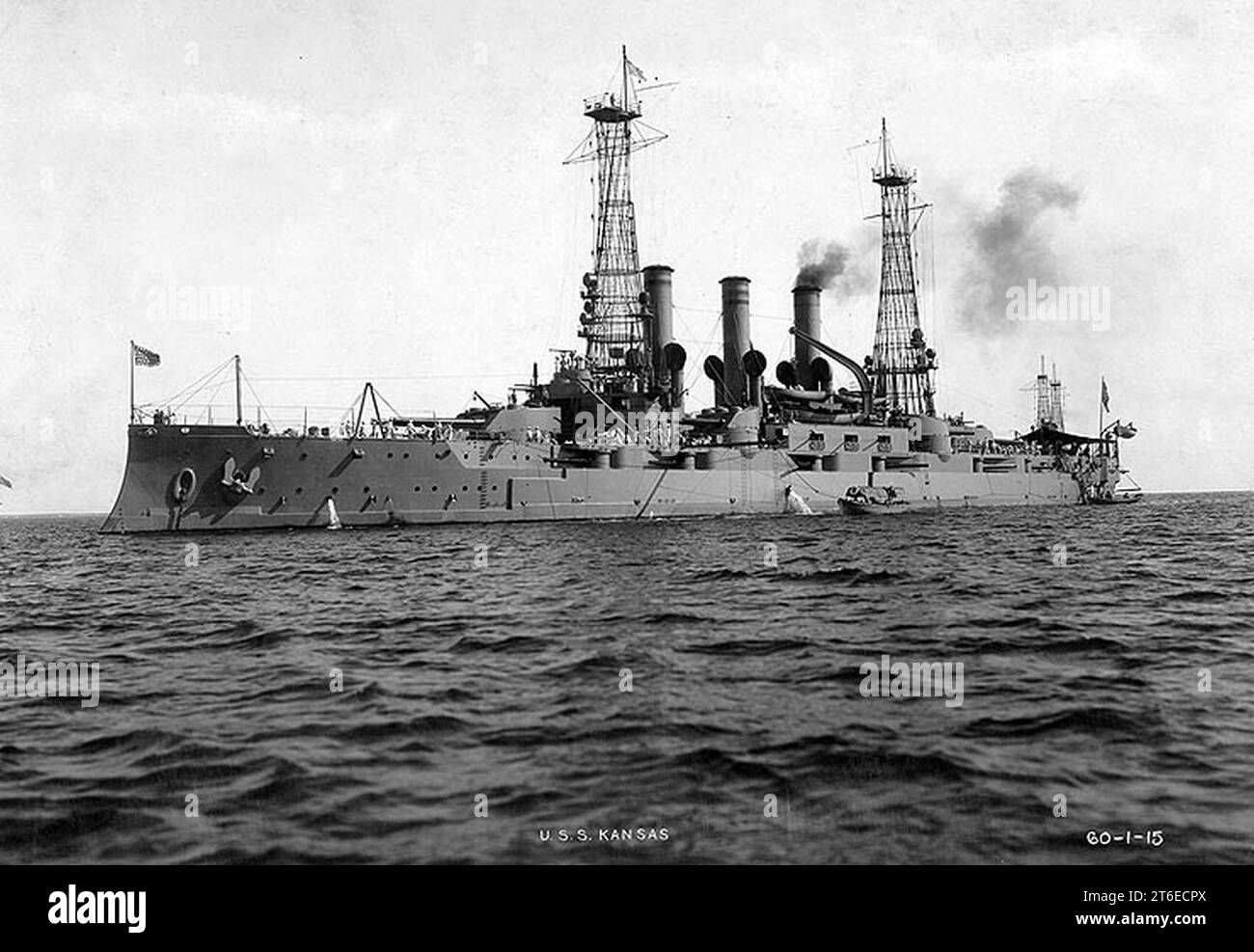 USS Kansas BB-21 Stock Photo - Alamy