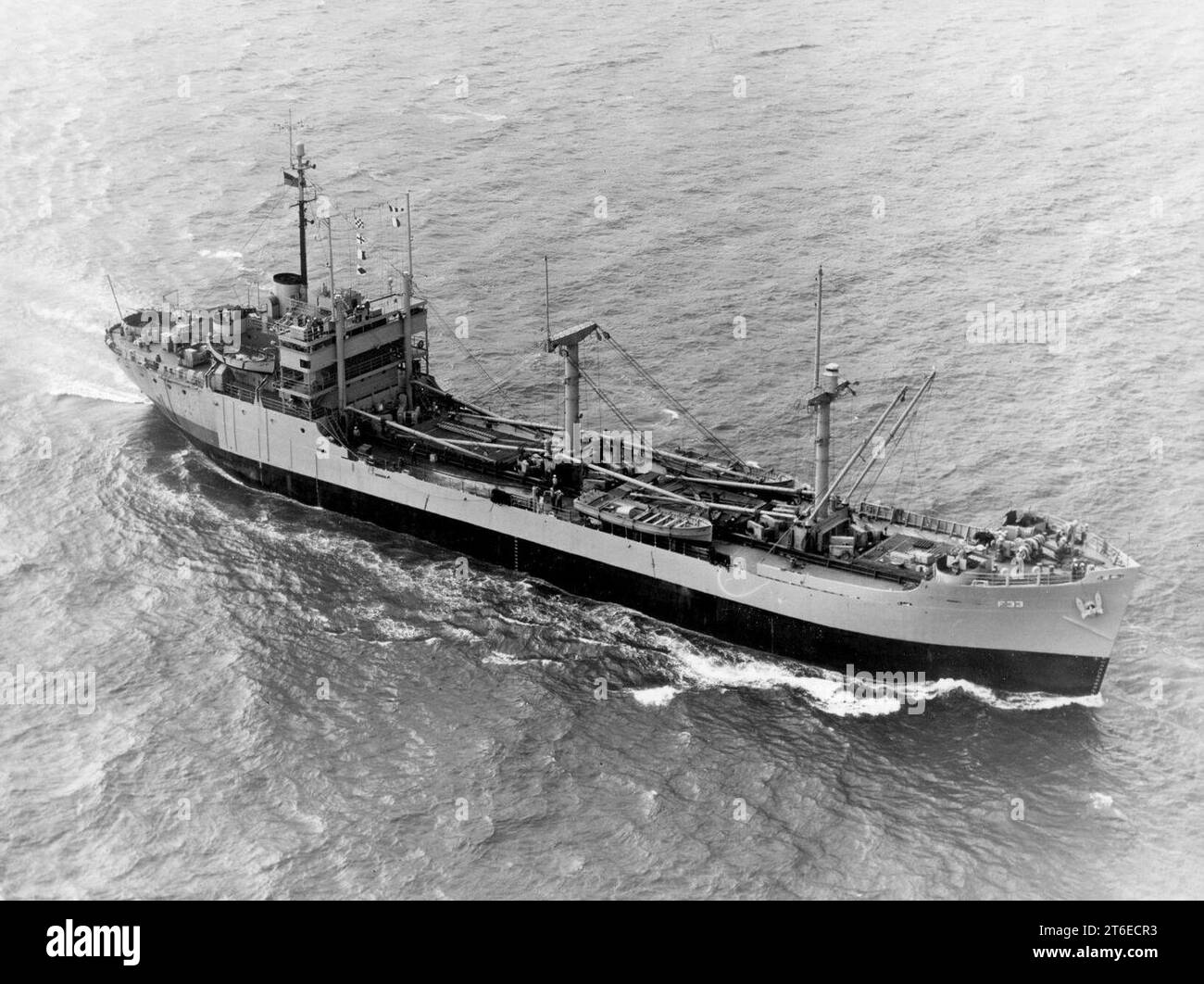 USS Karin (AF-33) underway at sea, circa in the early 1950s Stock Photo ...