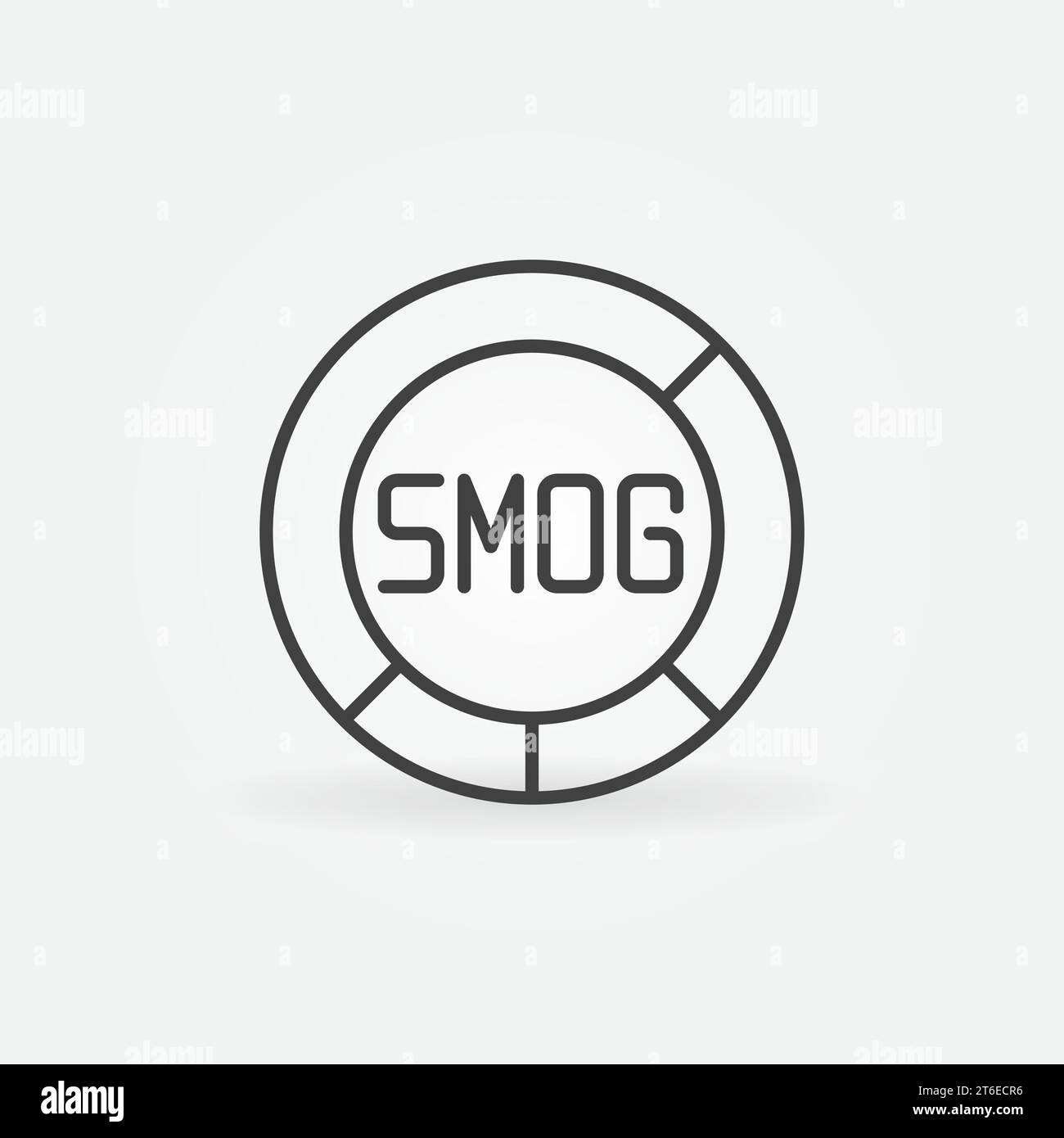 Smog Diagram or Pie Chart vector thin line concept icon or design ...