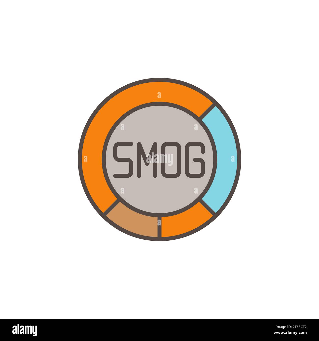 Smog or Smoke Fog Pie Chart vector concept modern icon or symbol Stock ...