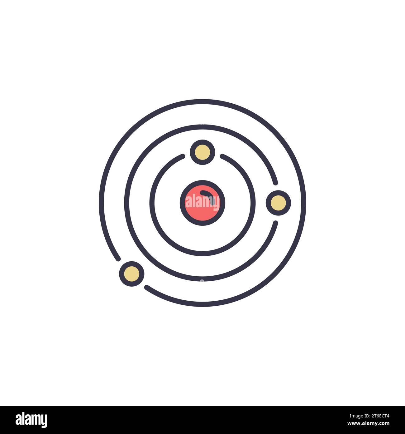 Atom Science Model vector concept circle-shape icon or logo element ...