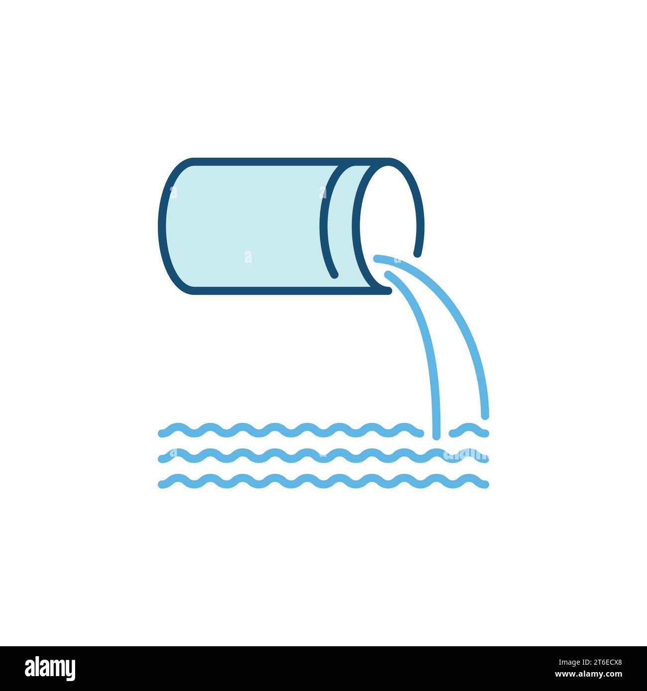 Sewage Pollution vector Waste Water concept modern icon or symbol Stock ...