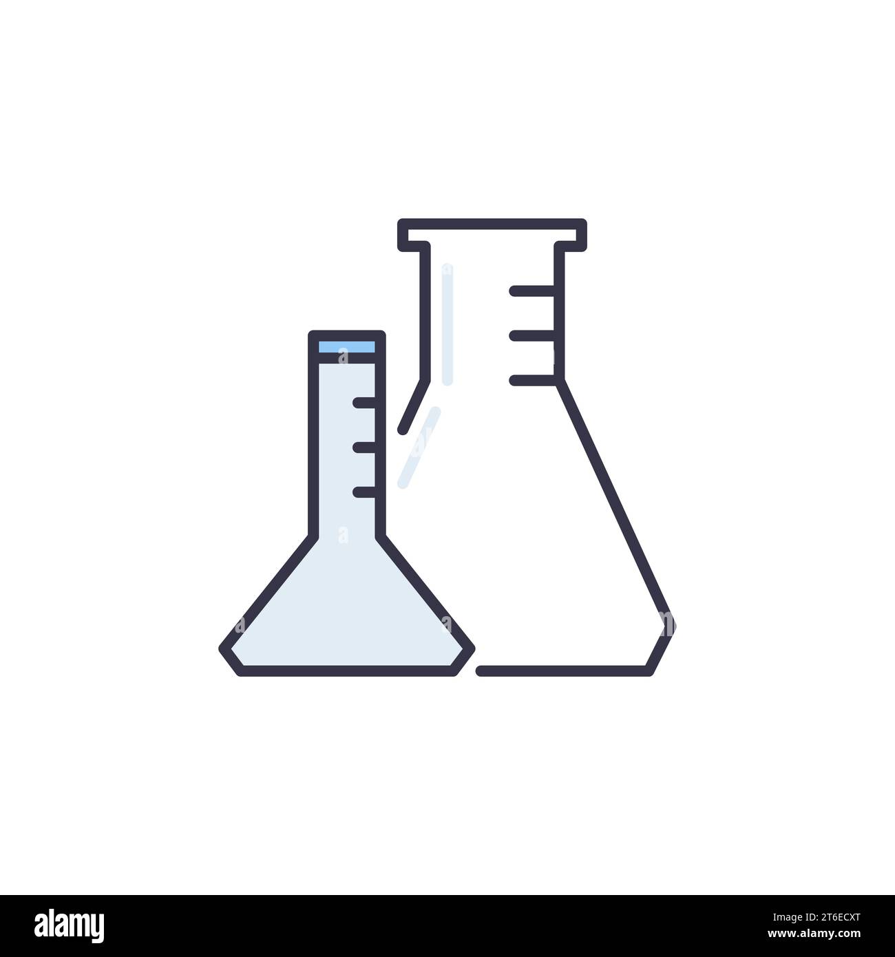 Erlenmeyer Flasks vector concept creative icon or design element Stock ...